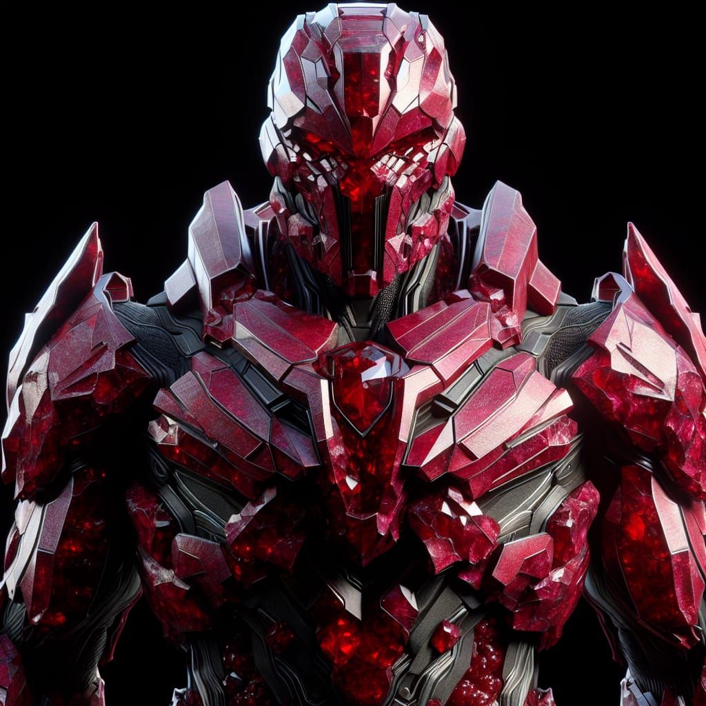 "Ruby Armor" - AI Generated Artwork - NightCafe Creator