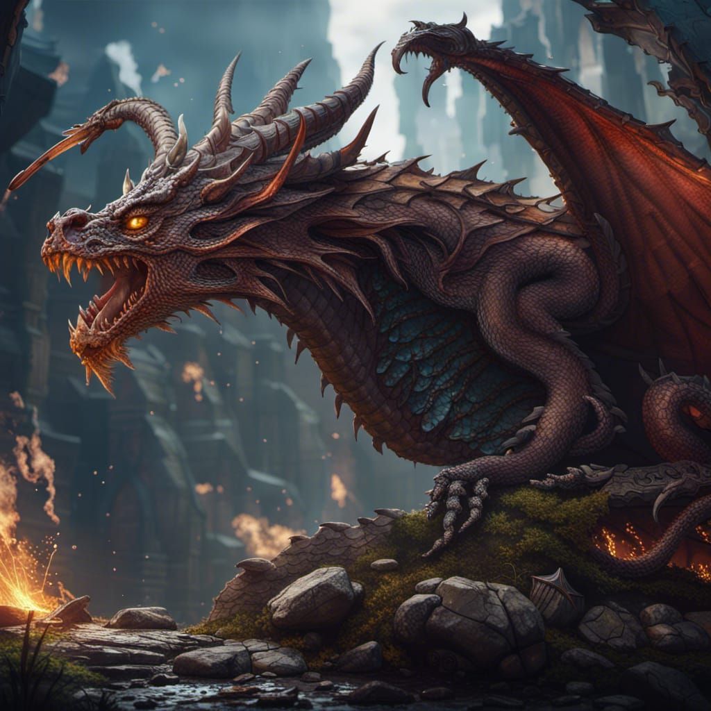 Corrupted dragon - AI Generated Artwork - NightCafe Creator