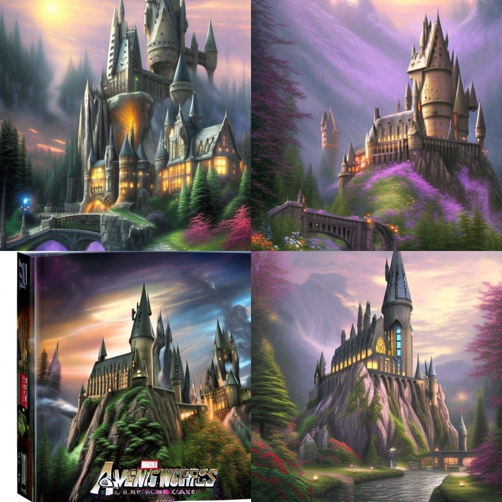 Avengers Compound and Hogwarts Castle crossover - AI Generated Artwork ...