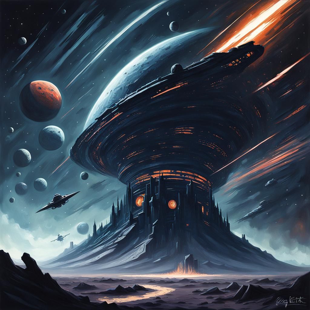 SpaceScape - AI Generated Artwork - NightCafe Creator