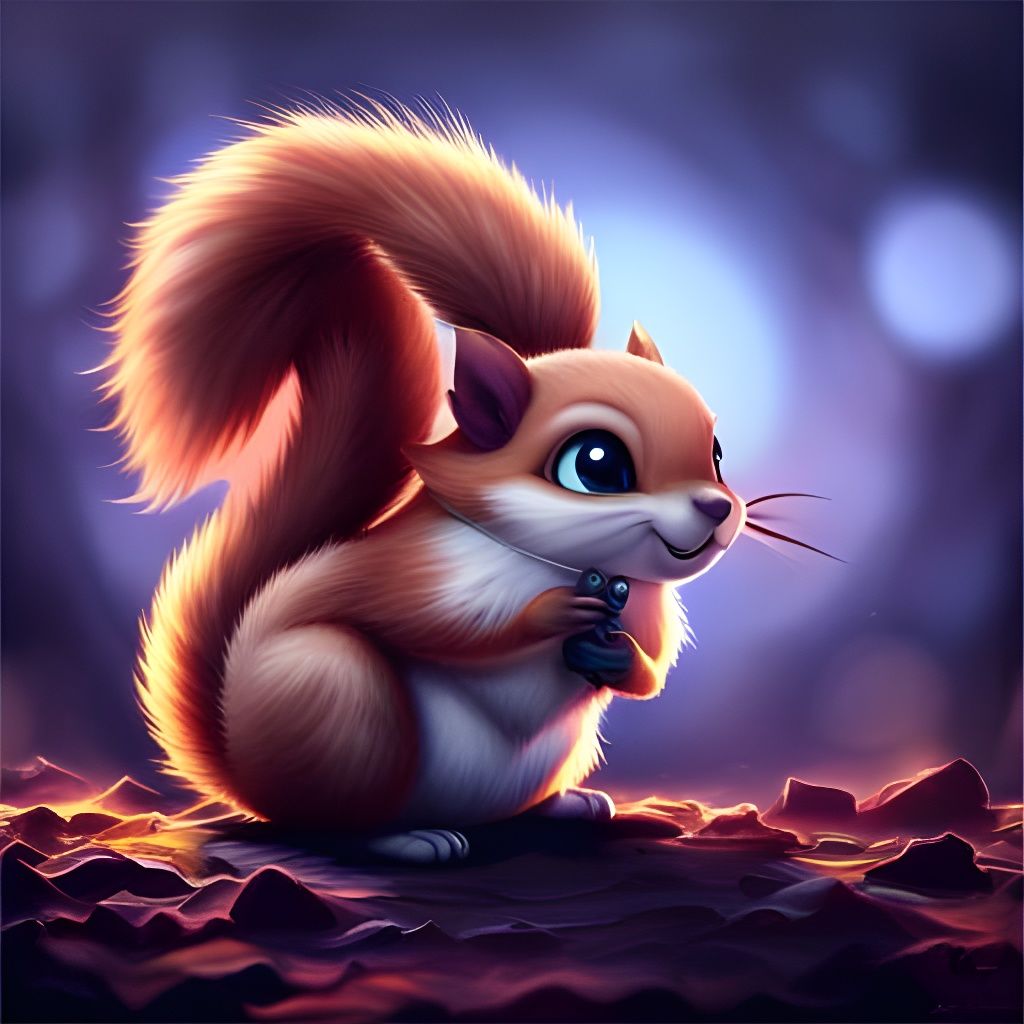 Adorable chibi squirrel!!! - AI Generated Artwork - NightCafe Creator