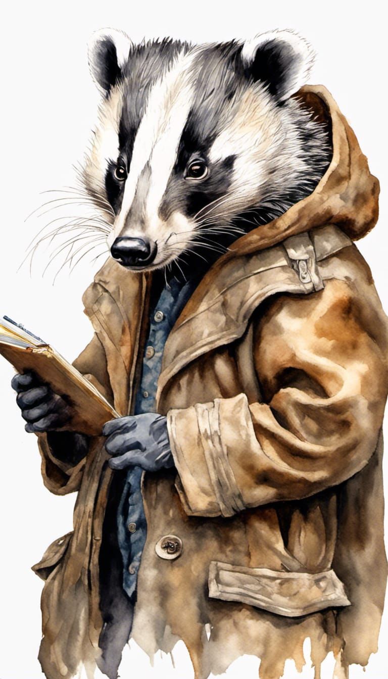 Badger at work : r/nightcafe