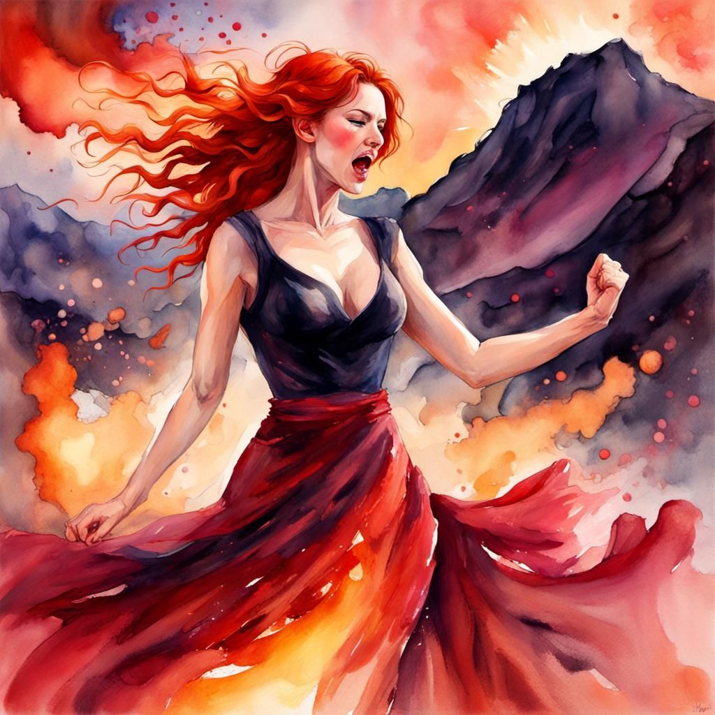 Roccio, Femme espagnole dansant le flamenco - AI Generated Artwork ...