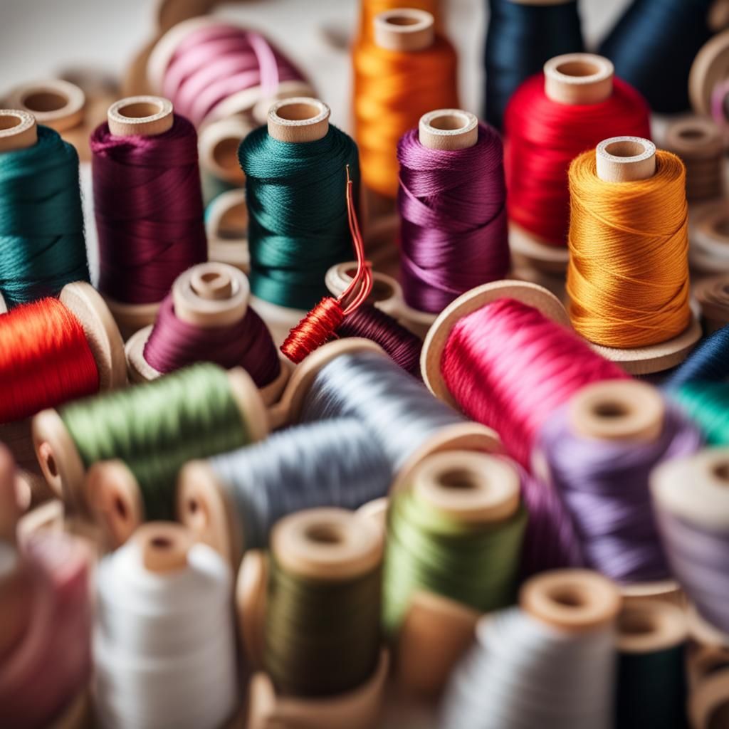 The art of embroidery and thread and needle - AI Generated Artwork ...