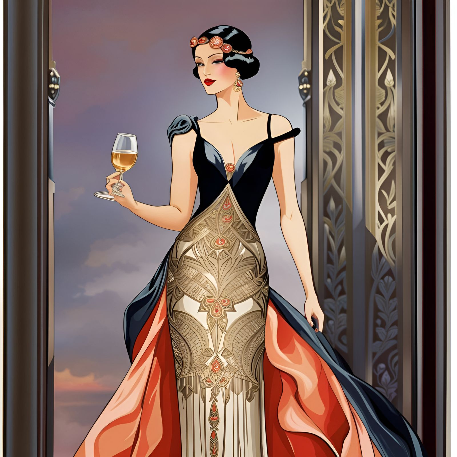A glass of champagne - AI Generated Artwork - NightCafe Creator