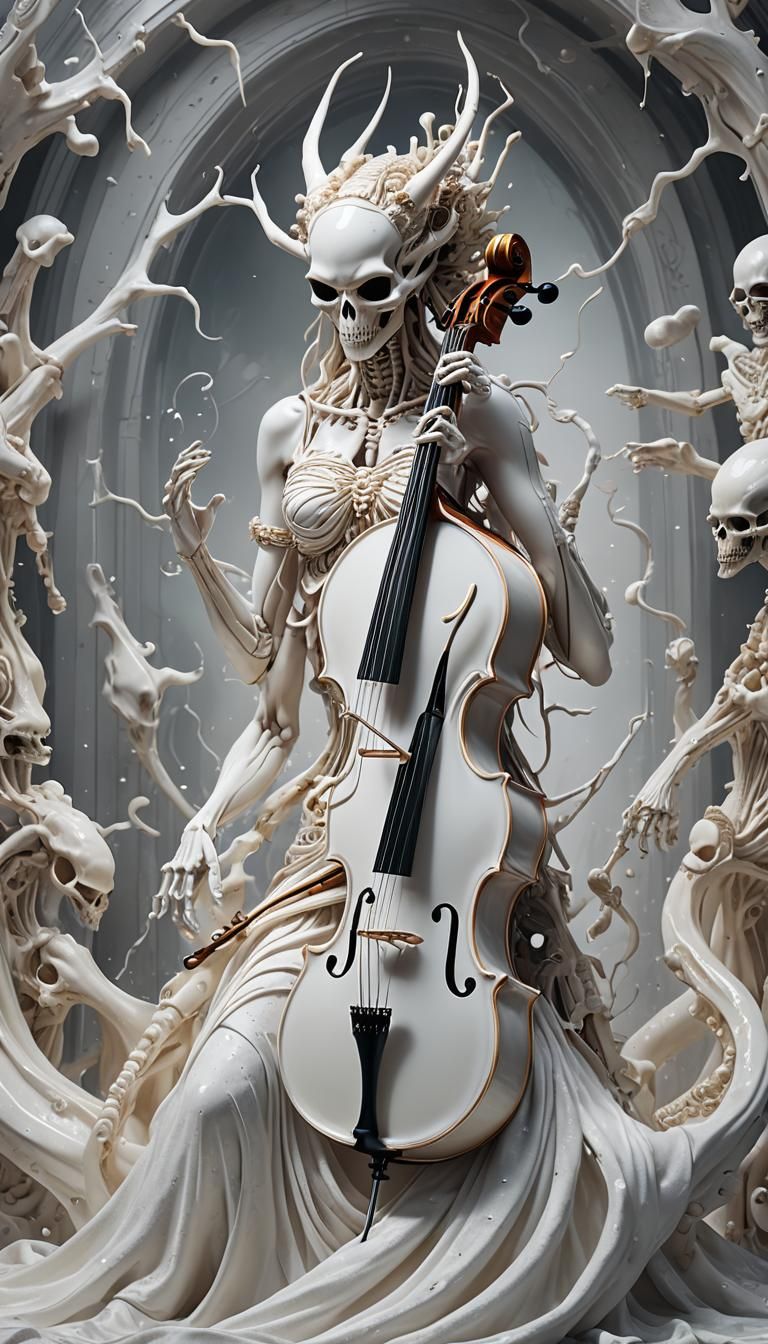 demonic musical Goddess - AI Generated Artwork - NightCafe Creator