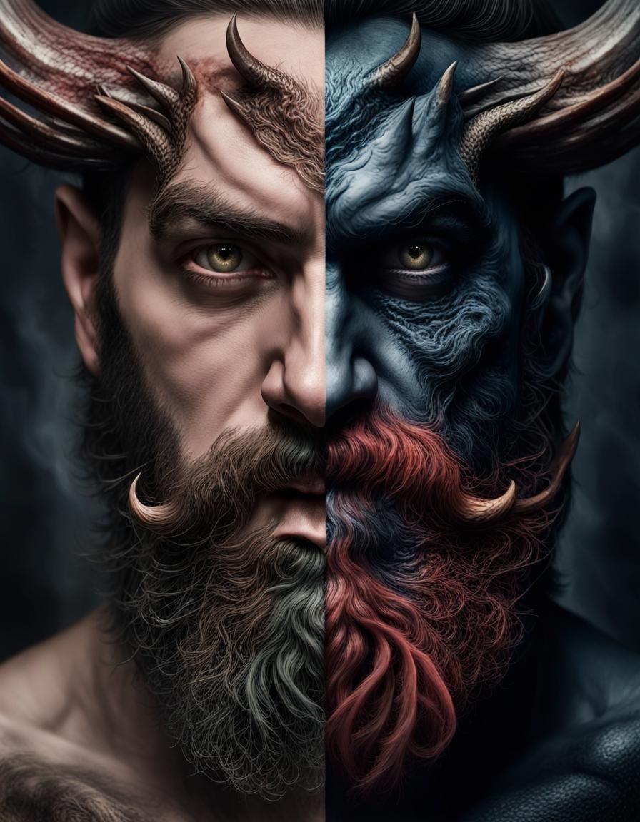 Dark Duality - AI Generated Artwork - NightCafe Creator