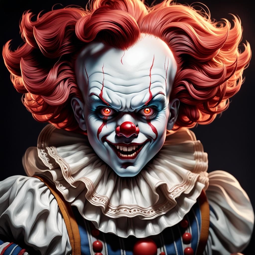 Satanic porcelain pennywise doll - AI Generated Artwork - NightCafe Creator