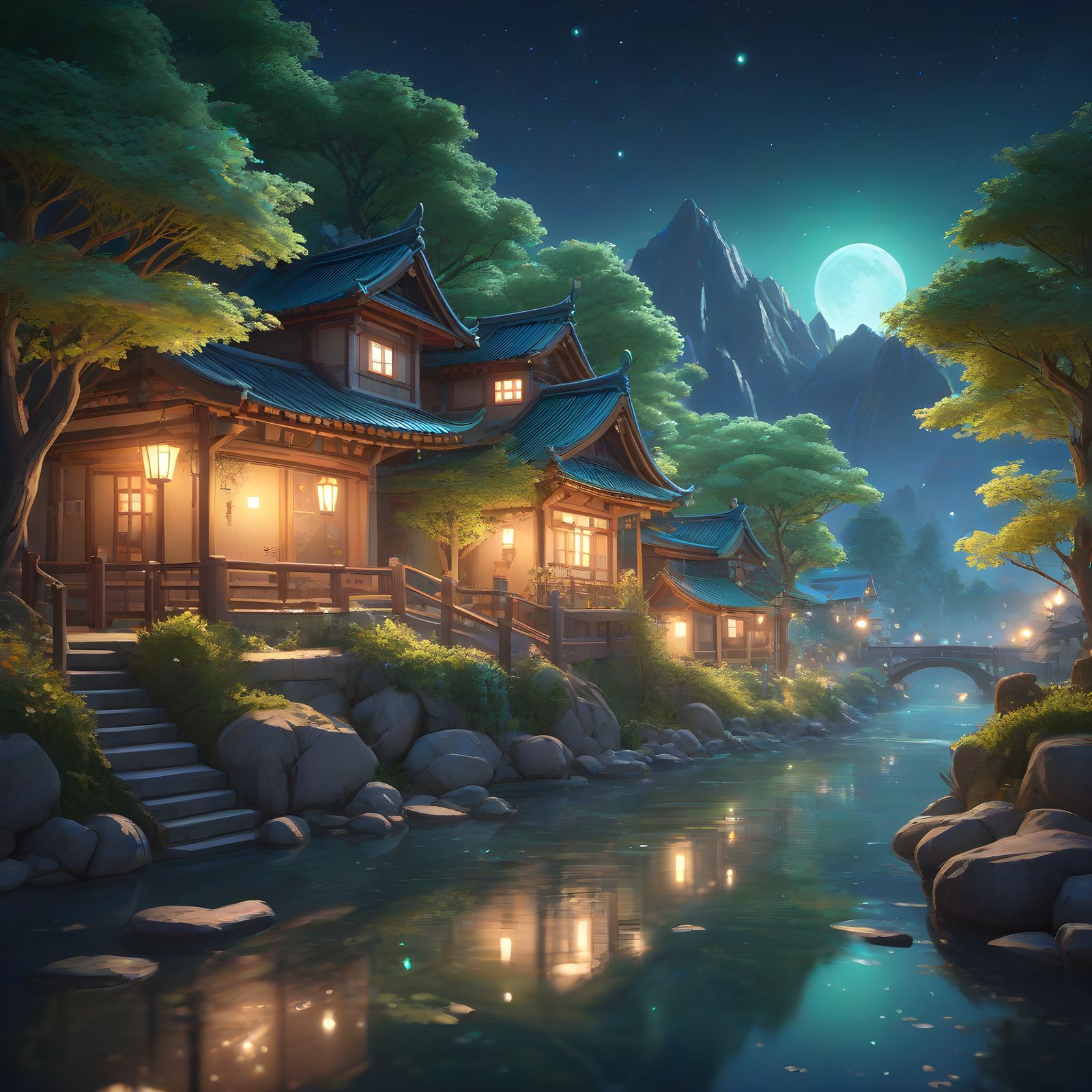 Magical Japanese world - Enchanted Japanese Dreamscape in Vi...