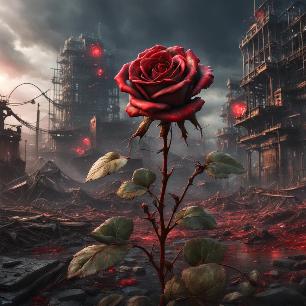 Apocalypse rose - AI Generated Artwork - NightCafe Creator