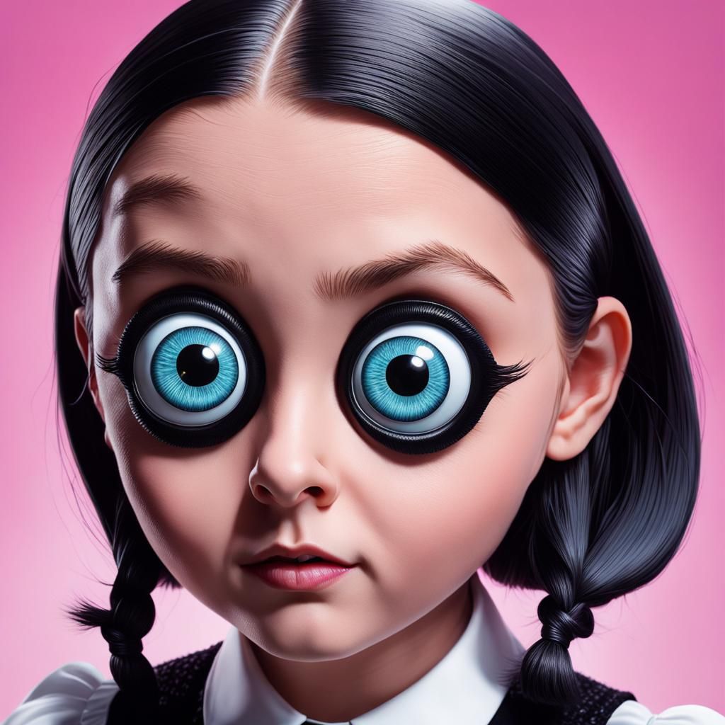 Wednesday Addams can look surprised - AI Generated Artwork - NightCafe ...