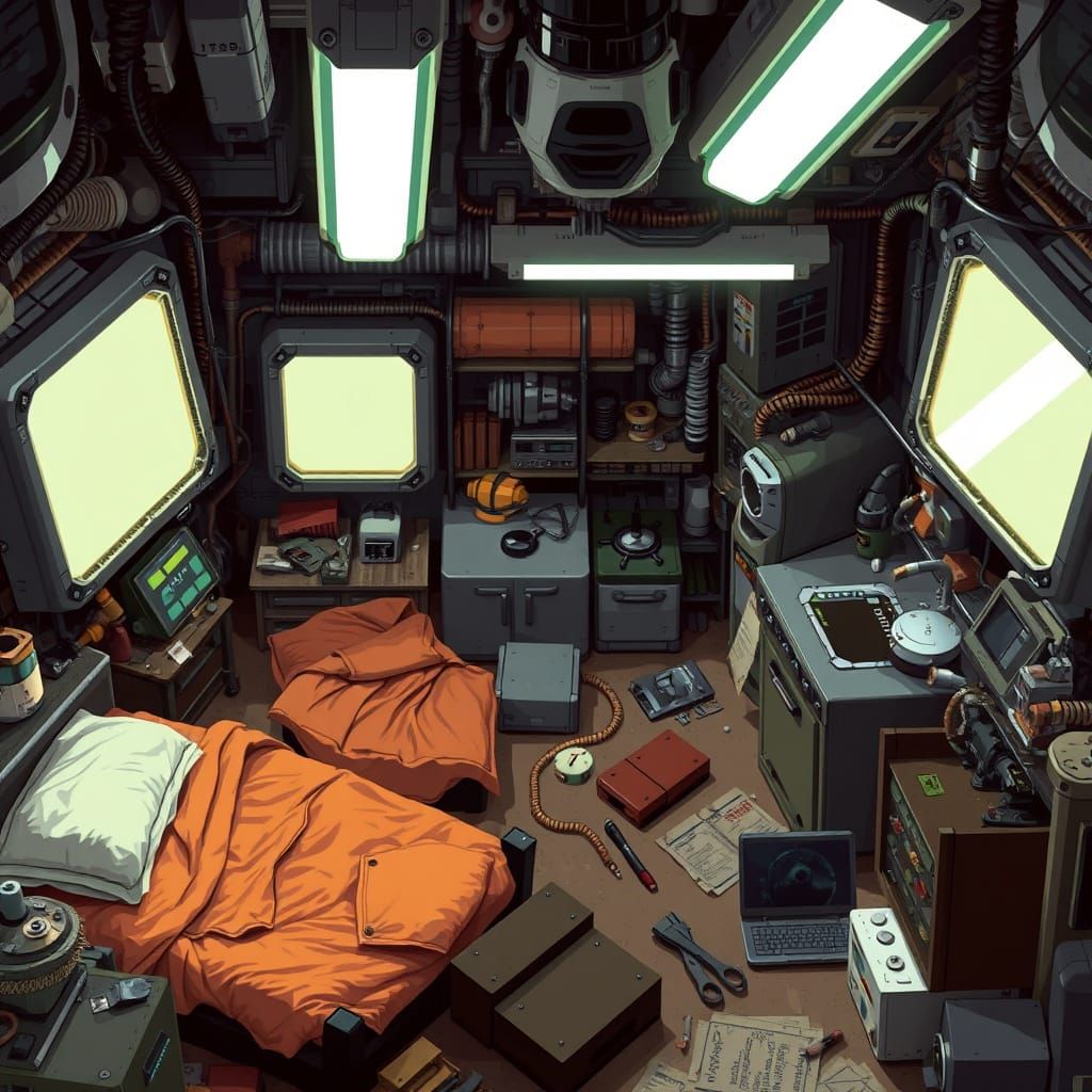 Retro-Futuristic Human Outpost on Alien Planet in ... - AI Art