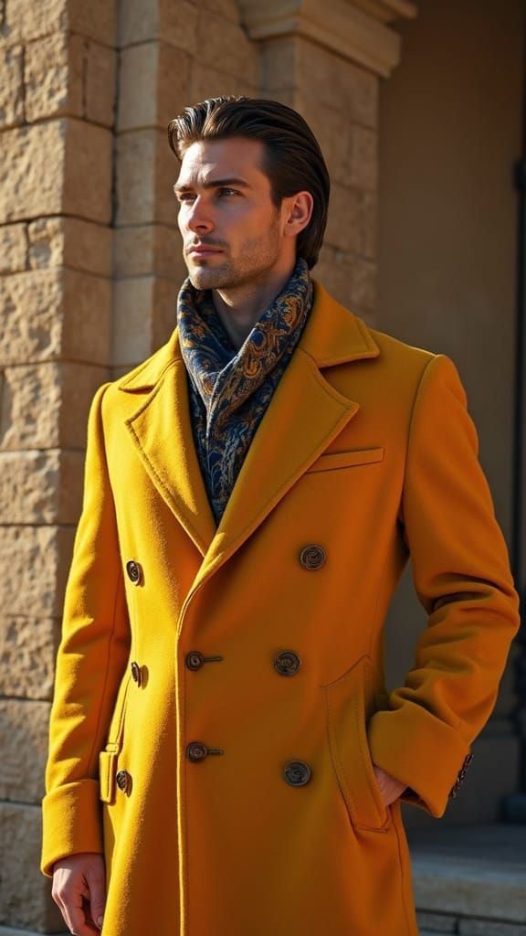 Regal Man in Golden Light, Hyperrealistic Portrait - AI Art