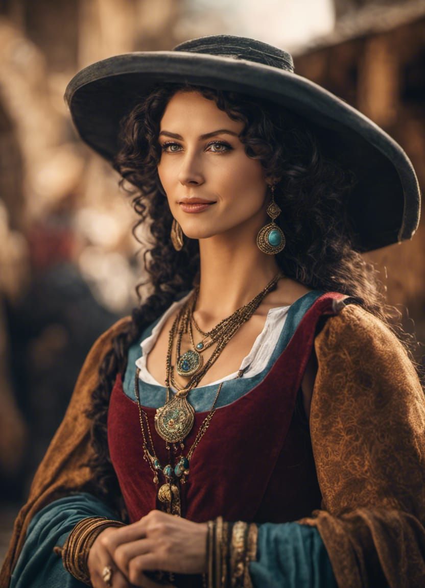 medieval merchant woman - AI Generated Artwork - NightCafe Creator