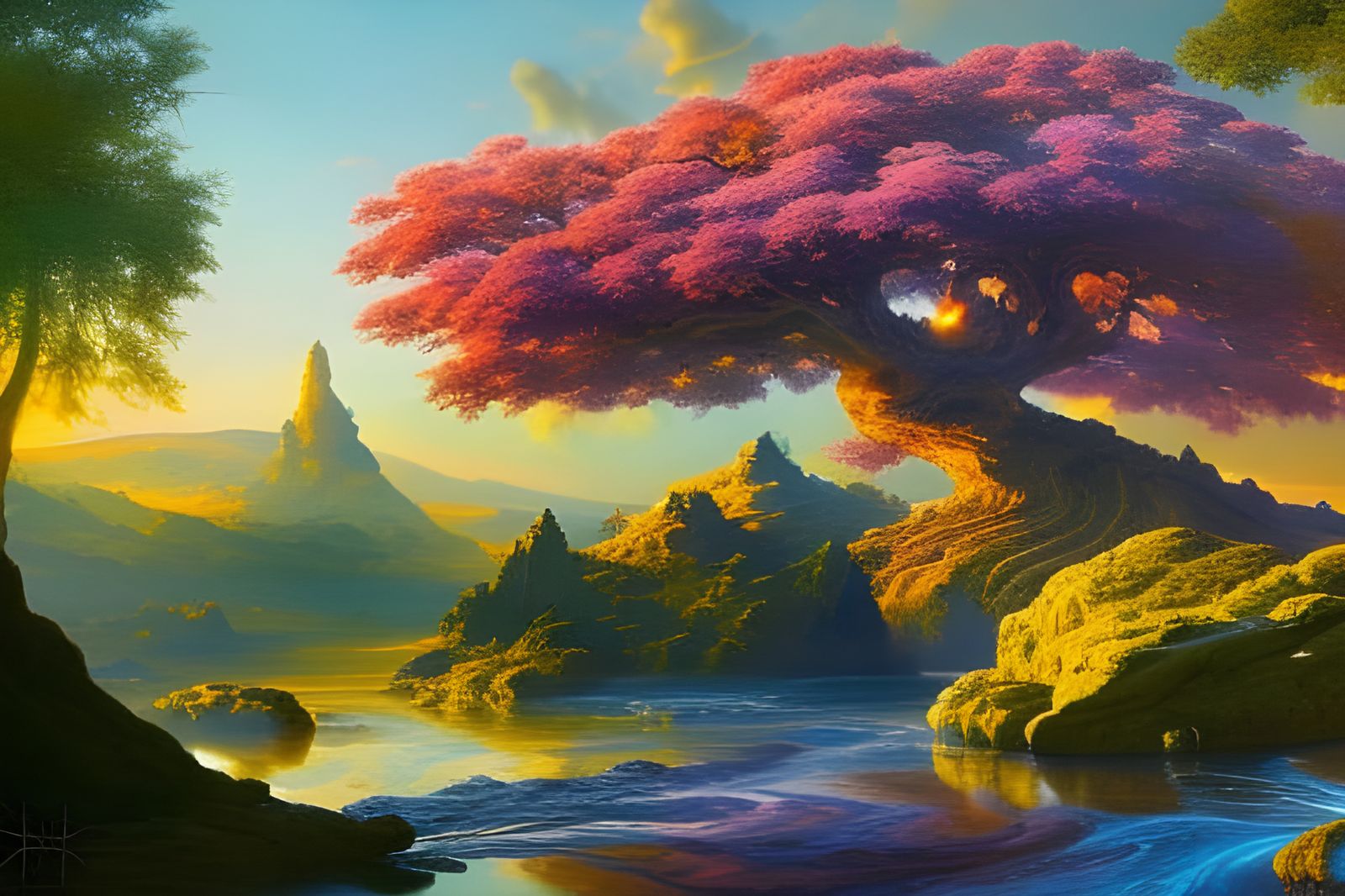 Mythic Tree 04 - AI Generated Artwork - NightCafe Creator