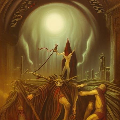 A Wizard conducts a dark ritual - AI Generated Artwork - NightCafe Creator