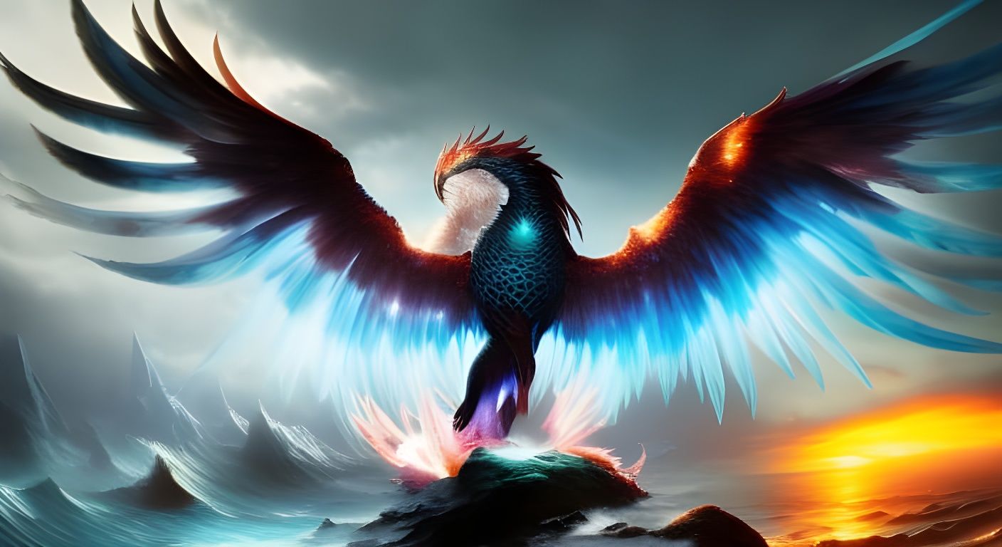 Breathtaking ocean Phoenix - AI Generated Artwork - NightCafe Creator