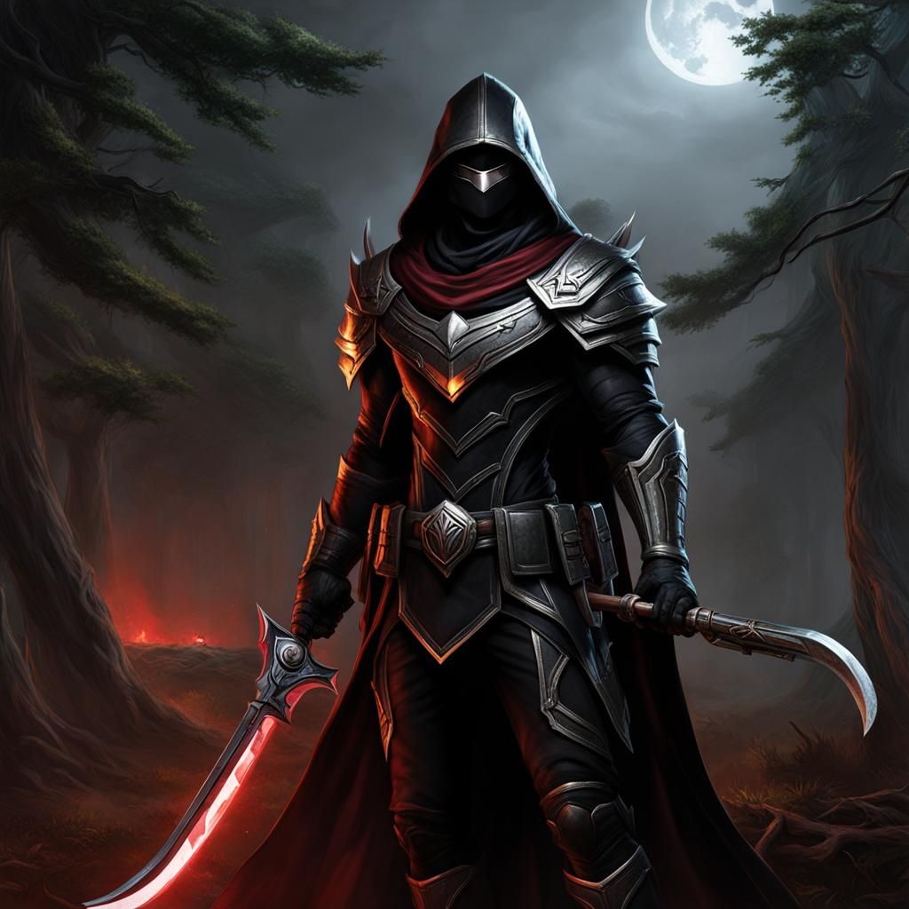 Dark ranger with sickle - AI Generated Artwork - NightCafe Creator