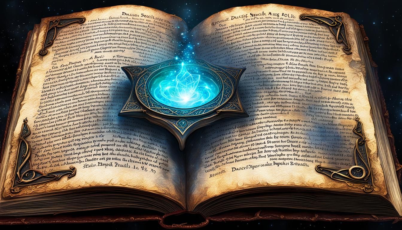 An Open Book of Magic Spells::3 nebula::3 dusk::3 --aspect 16:9 ...
