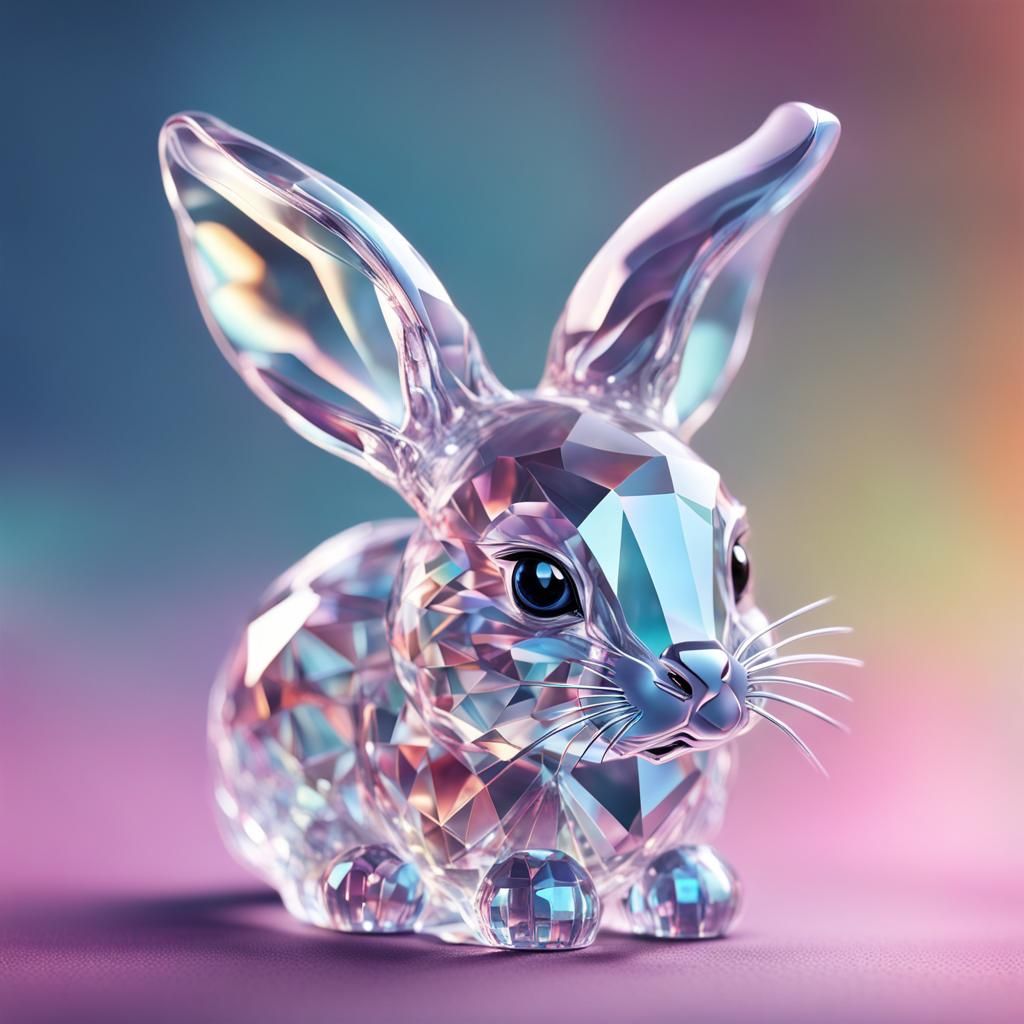 Crystal Bunny - AI Generated Artwork - NightCafe Creator