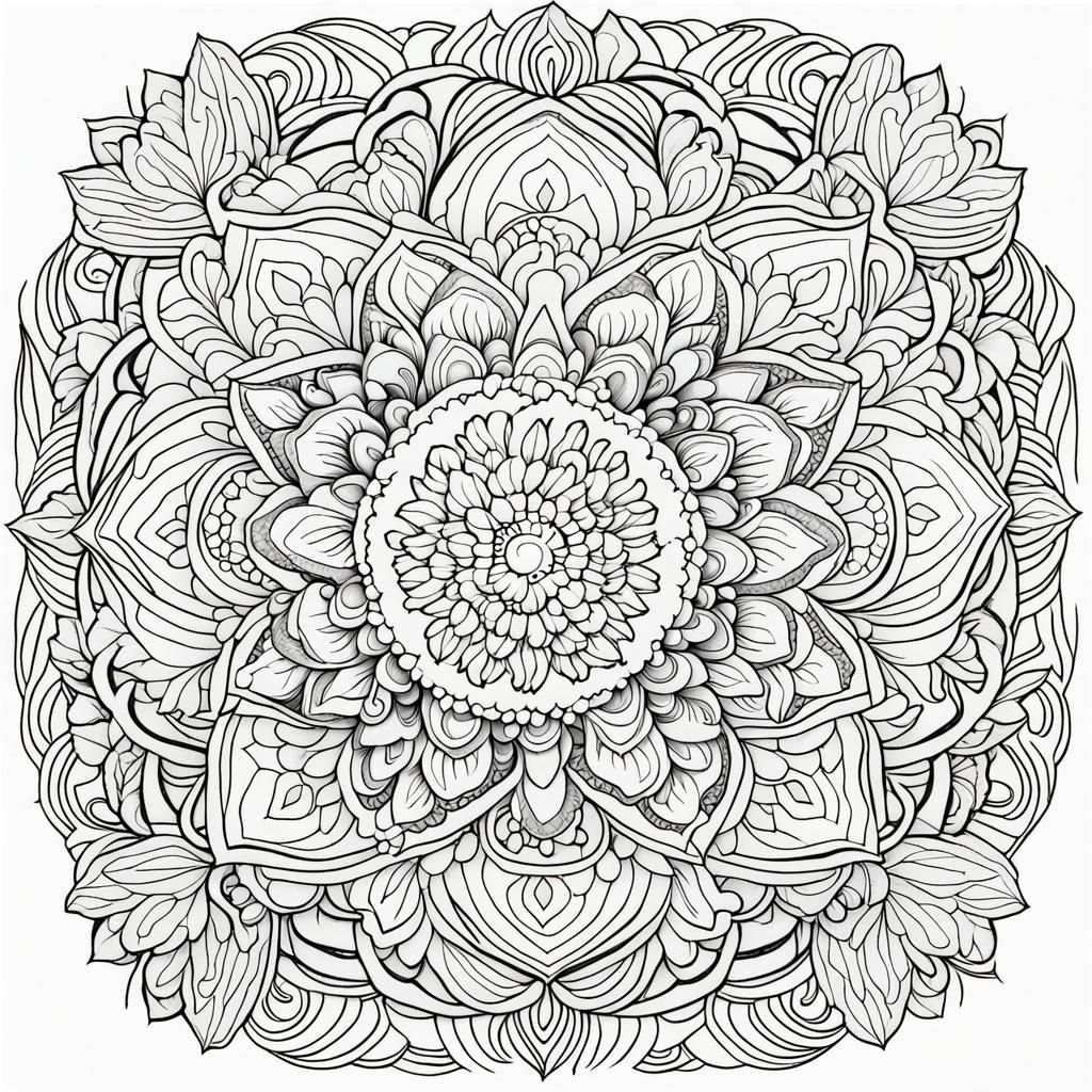 Mandala to Color - AI Generated Artwork - NightCafe Creator