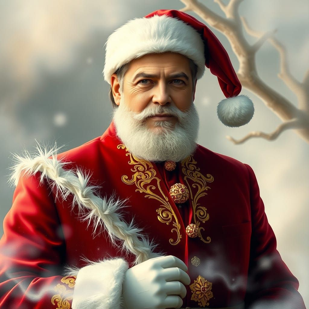 George Clooney as Santa - George Clooney as Santa