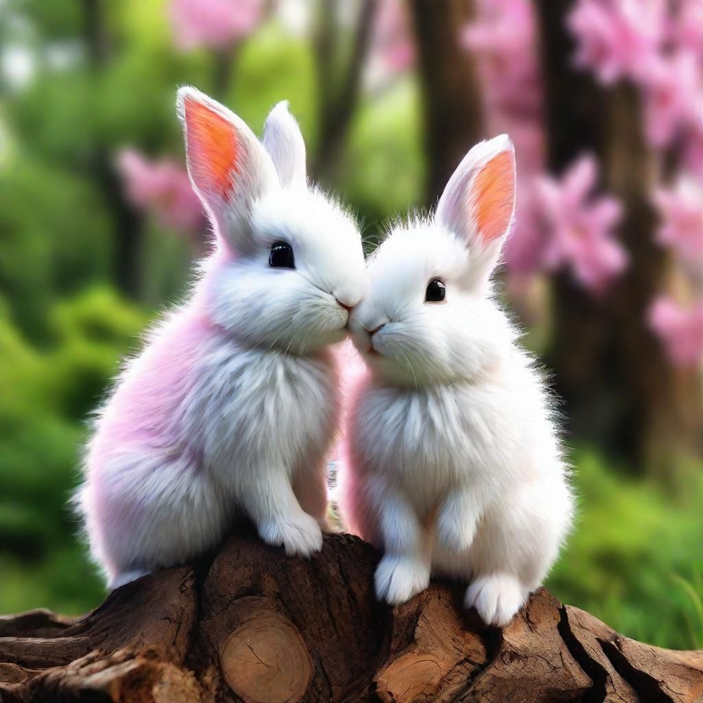Cute bunnies - AI Generated Artwork - NightCafe Creator