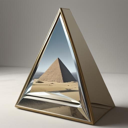 Pyramid mirror - AI Generated Artwork - NightCafe Creator