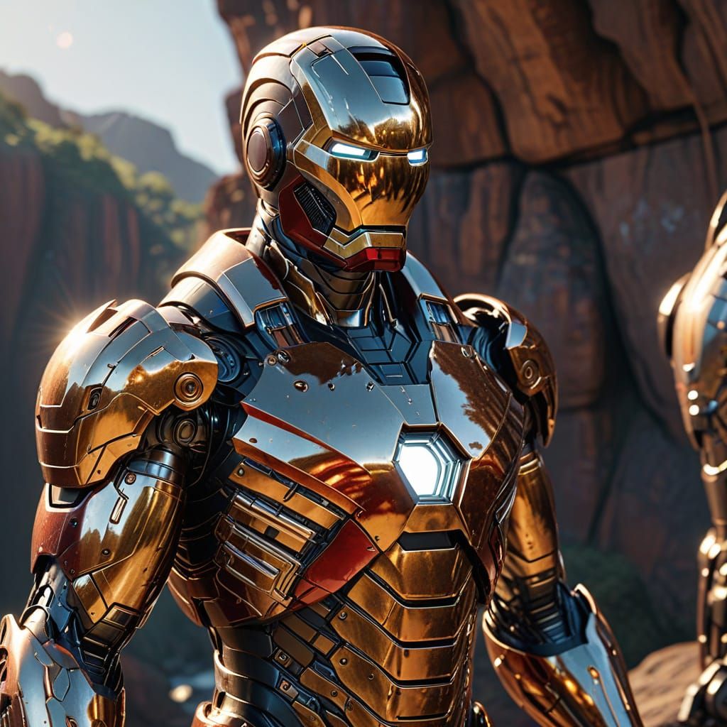 Shiny Iron Man - Marvelous Iron Man in Golden Hour