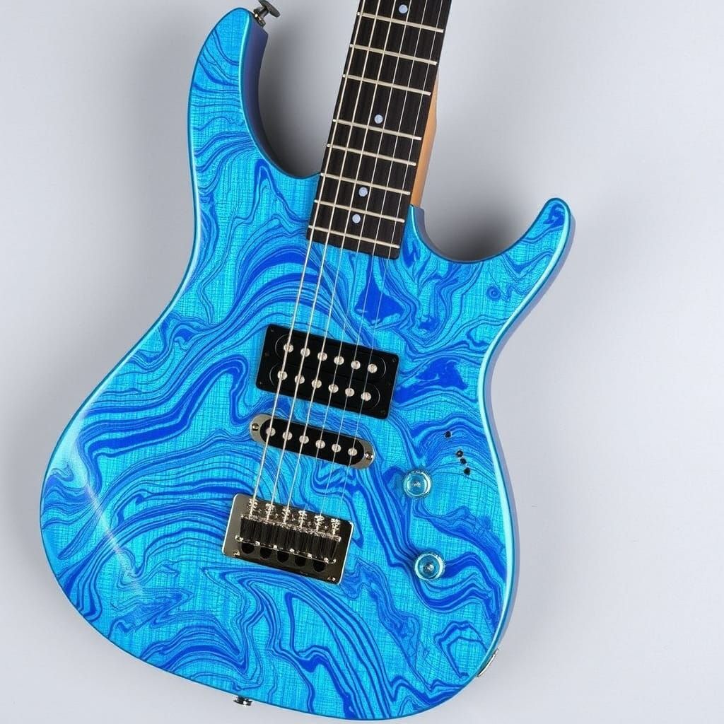 Elegant 7-String Guitar with Multiscale Design and... - AI Art