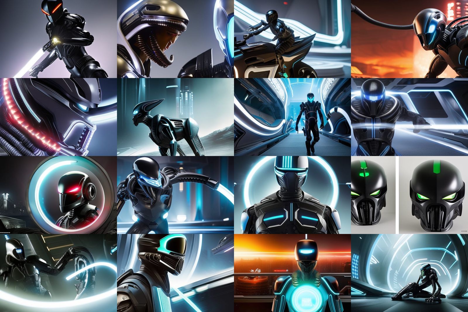 Tron legacy Xenomorph - AI Generated Artwork - NightCafe Creator