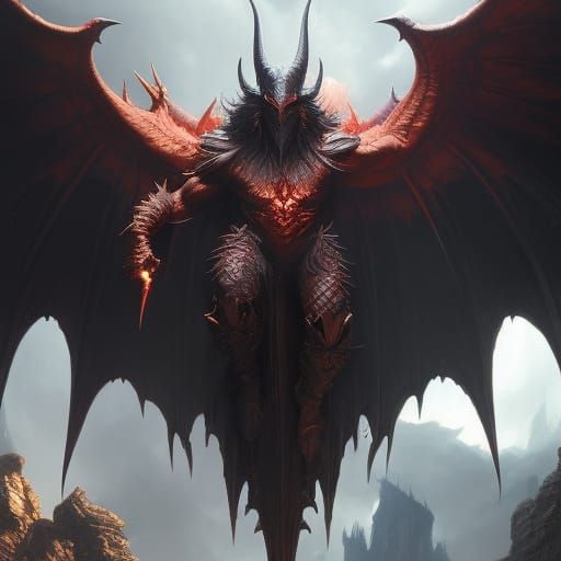 satanic dragon, style of alex ross, 3d - AI Generated Artwork ...