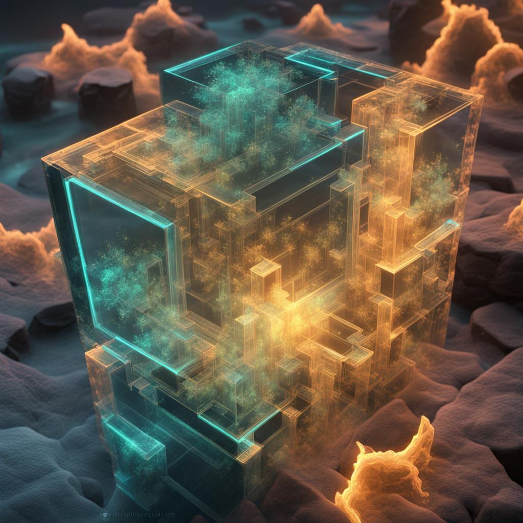 Ethereal Cube : Complex Building From Astral Energy #Myukame - AI ...