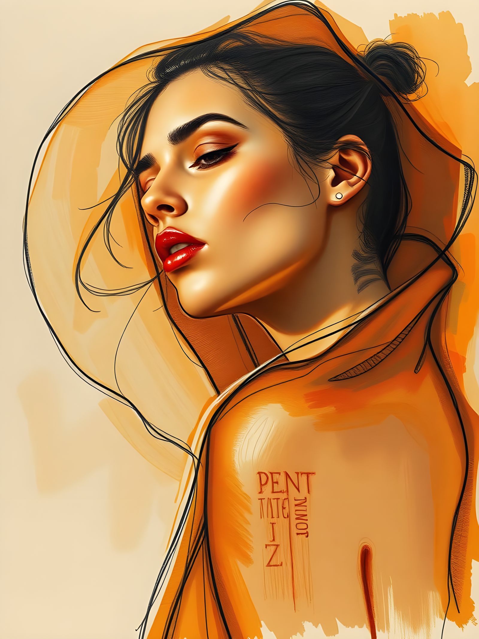 A breathtaking, highly detailed, 8K high-resolution colored pencil ...