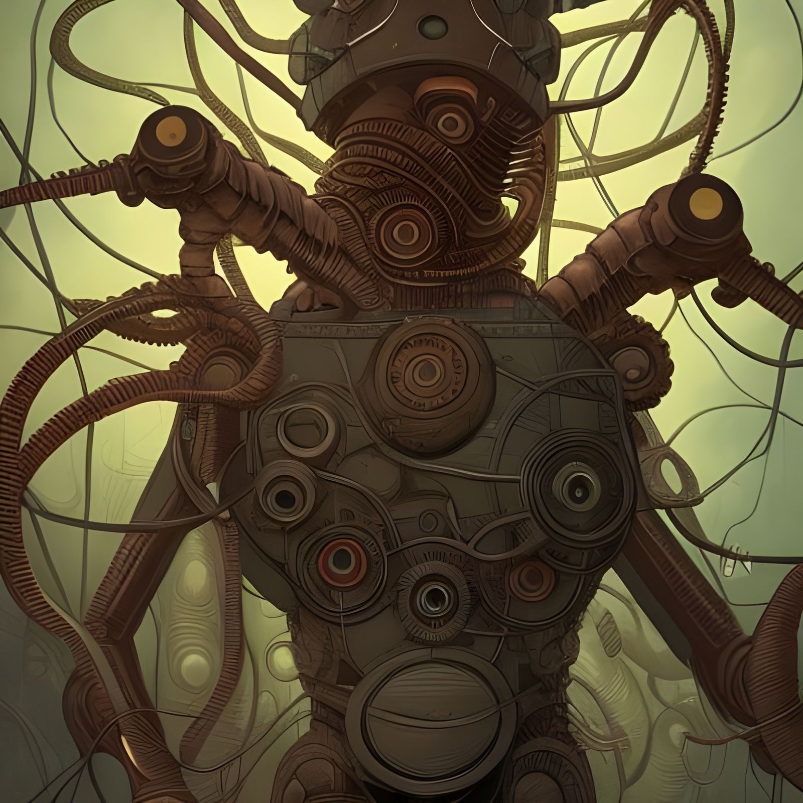 Eldritch Robot - AI Generated Artwork - NightCafe Creator