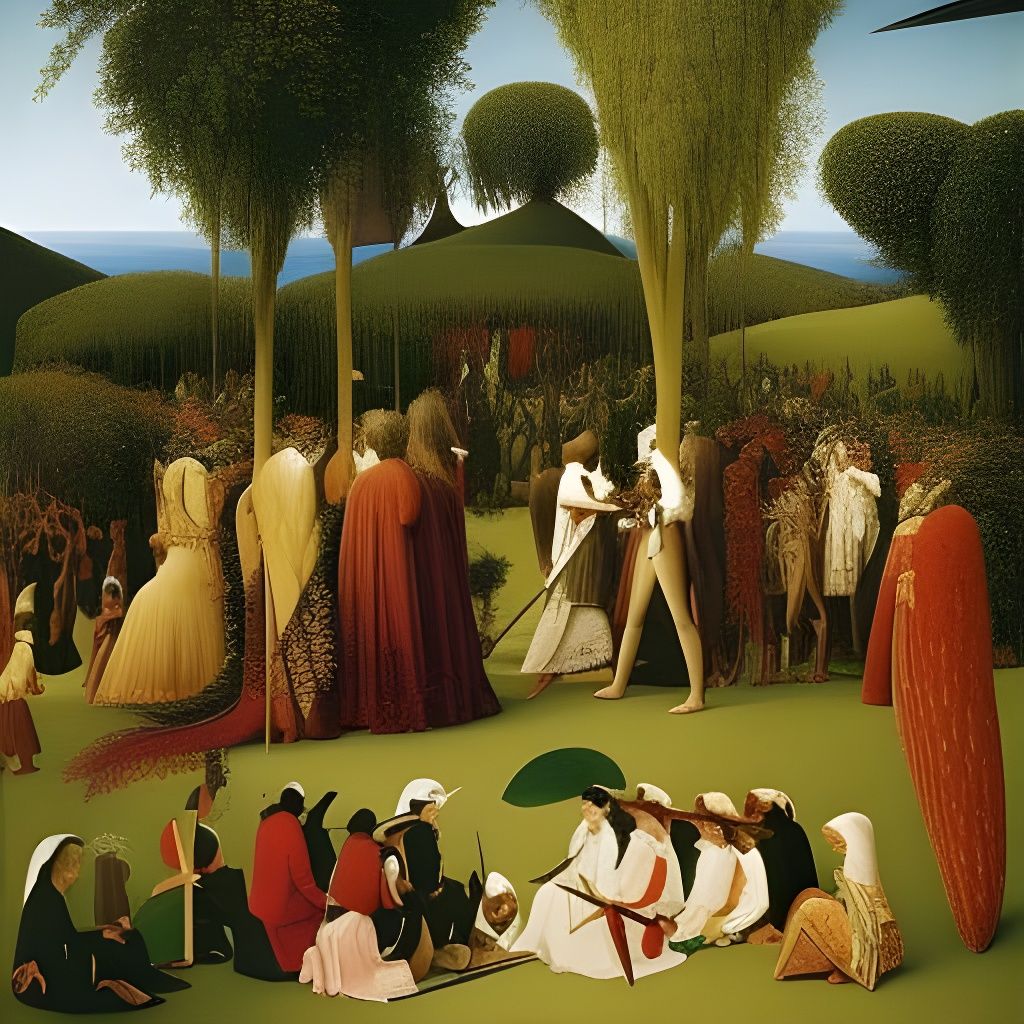 Richard Dadd demons with pointy faces garden of earthly delights ...