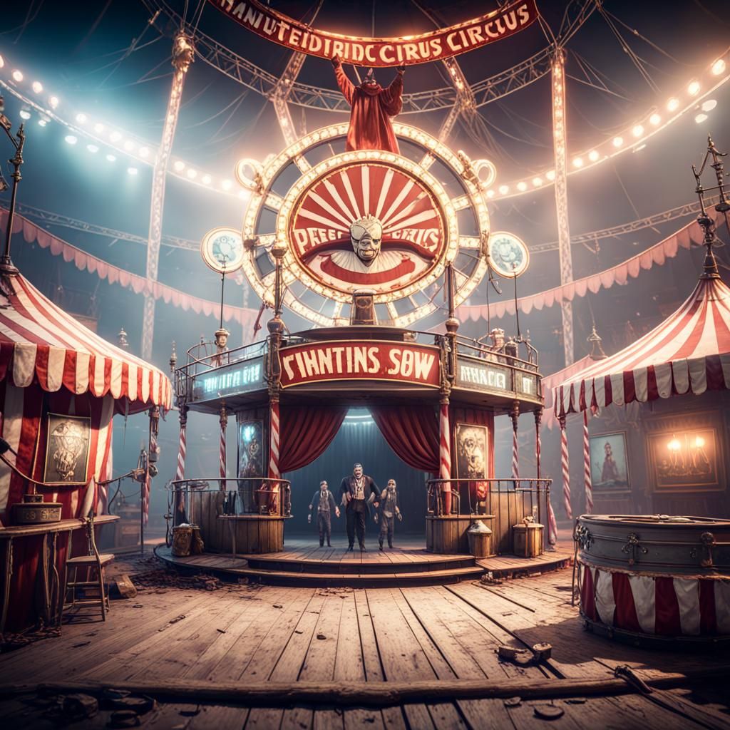 Haunted Circus - AI Generated Artwork - NightCafe Creator