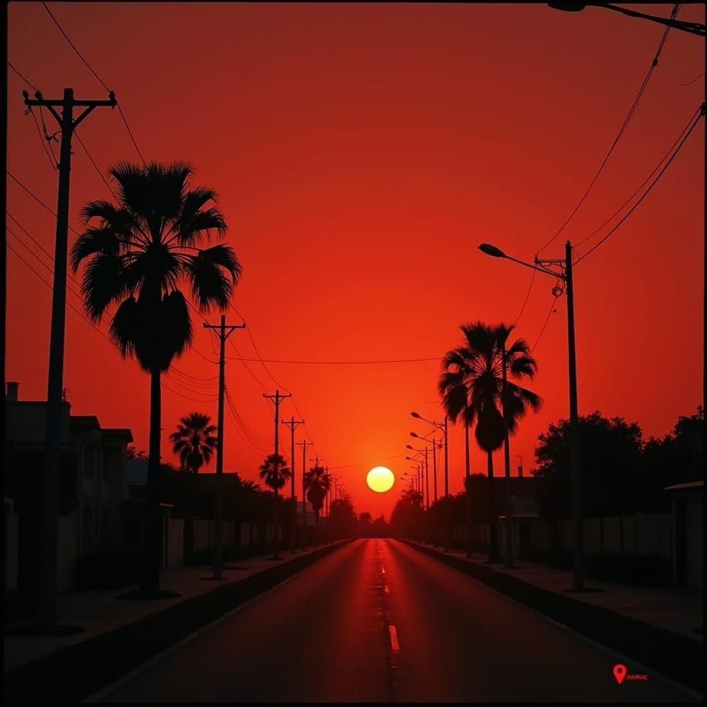 Epic Mombasa Streetscape at Sunset, Embodying Calm... - AI Art