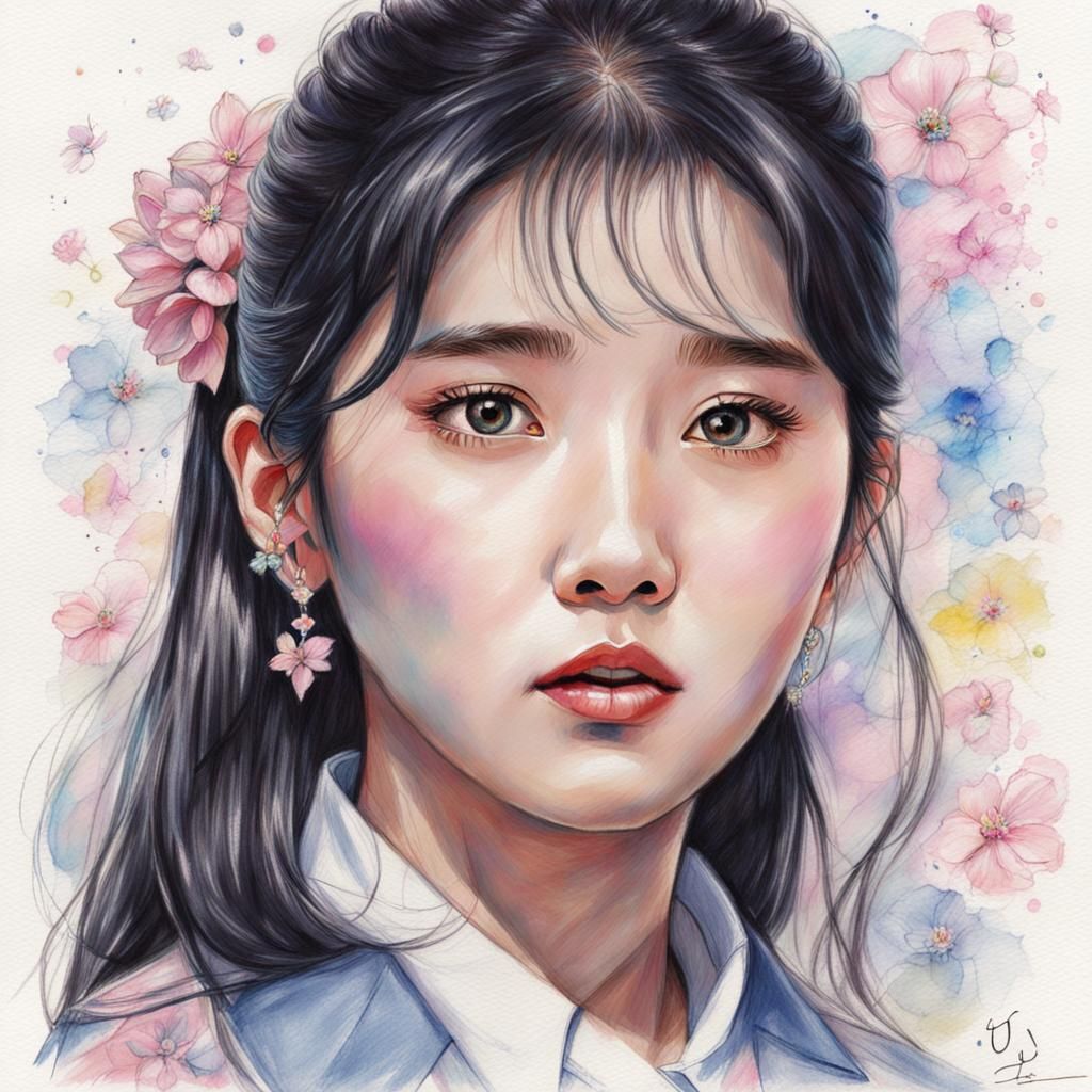 Korean K-Pop singer IU III - AI Generated Artwork - NightCafe Creator