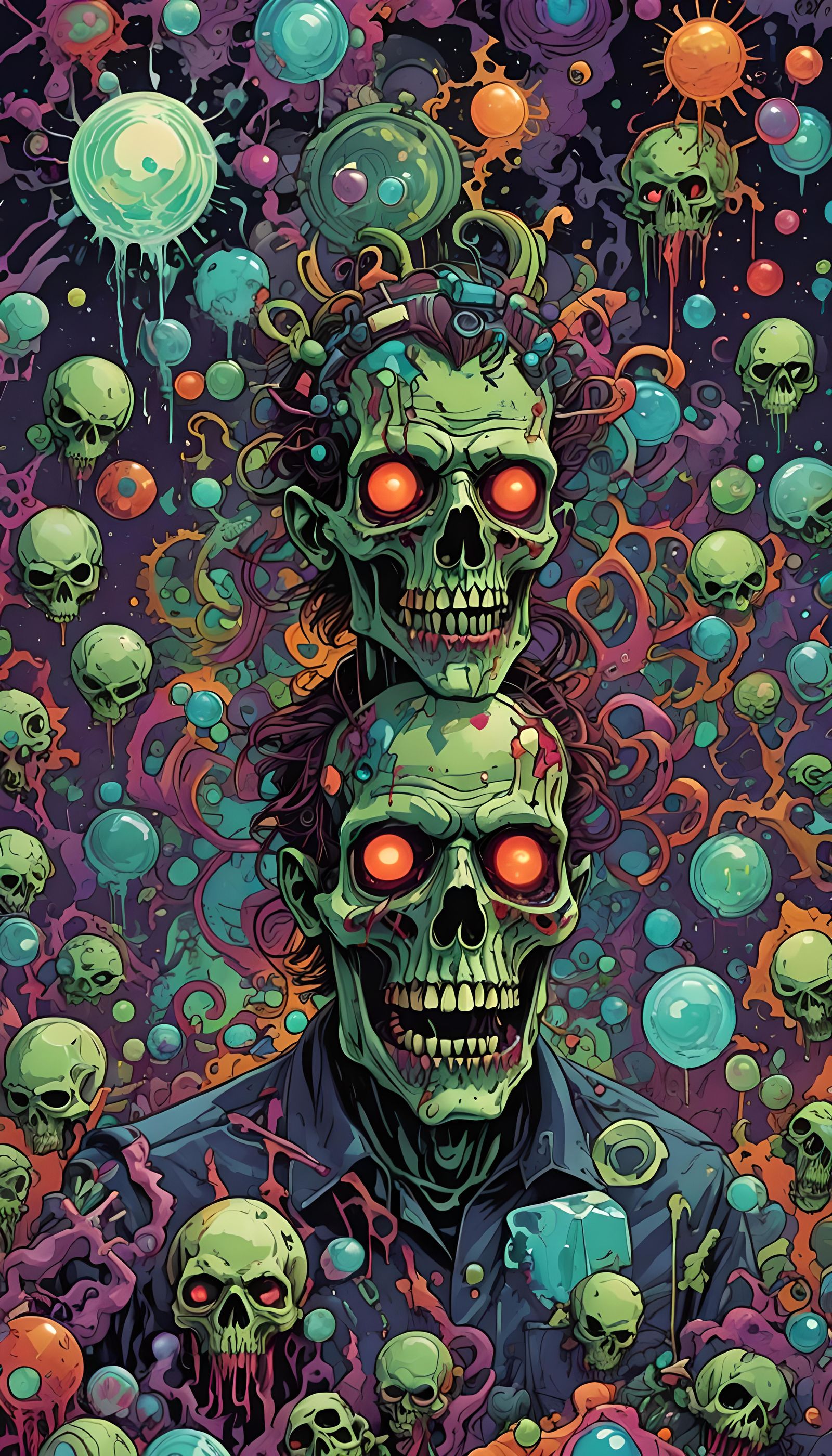 Zombie tech crystalline psychedelia - AI Generated Artwork - NightCafe ...