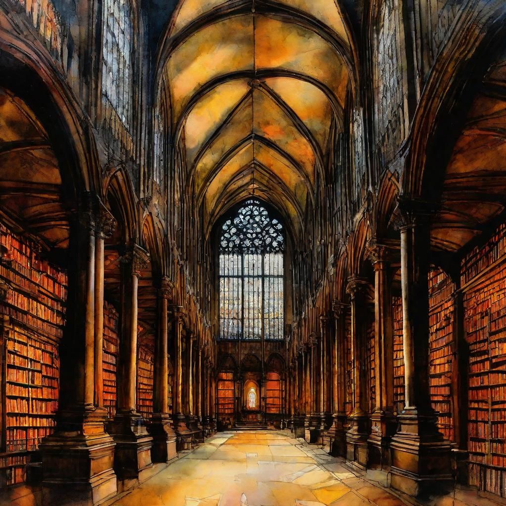 Inspired by the Bodleian Library - Oxford University - AI Generated ...