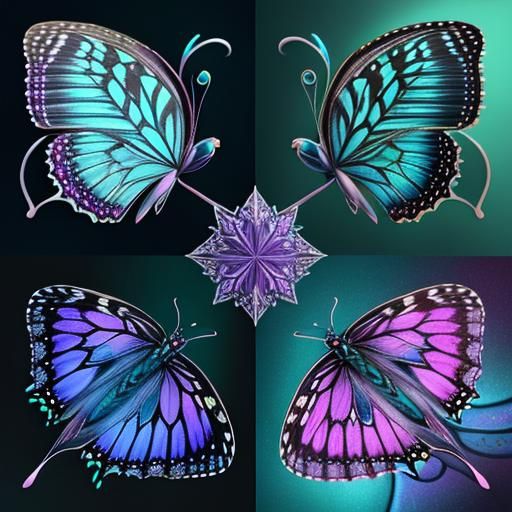 Butterfly fractal - AI Generated Artwork - NightCafe Creator