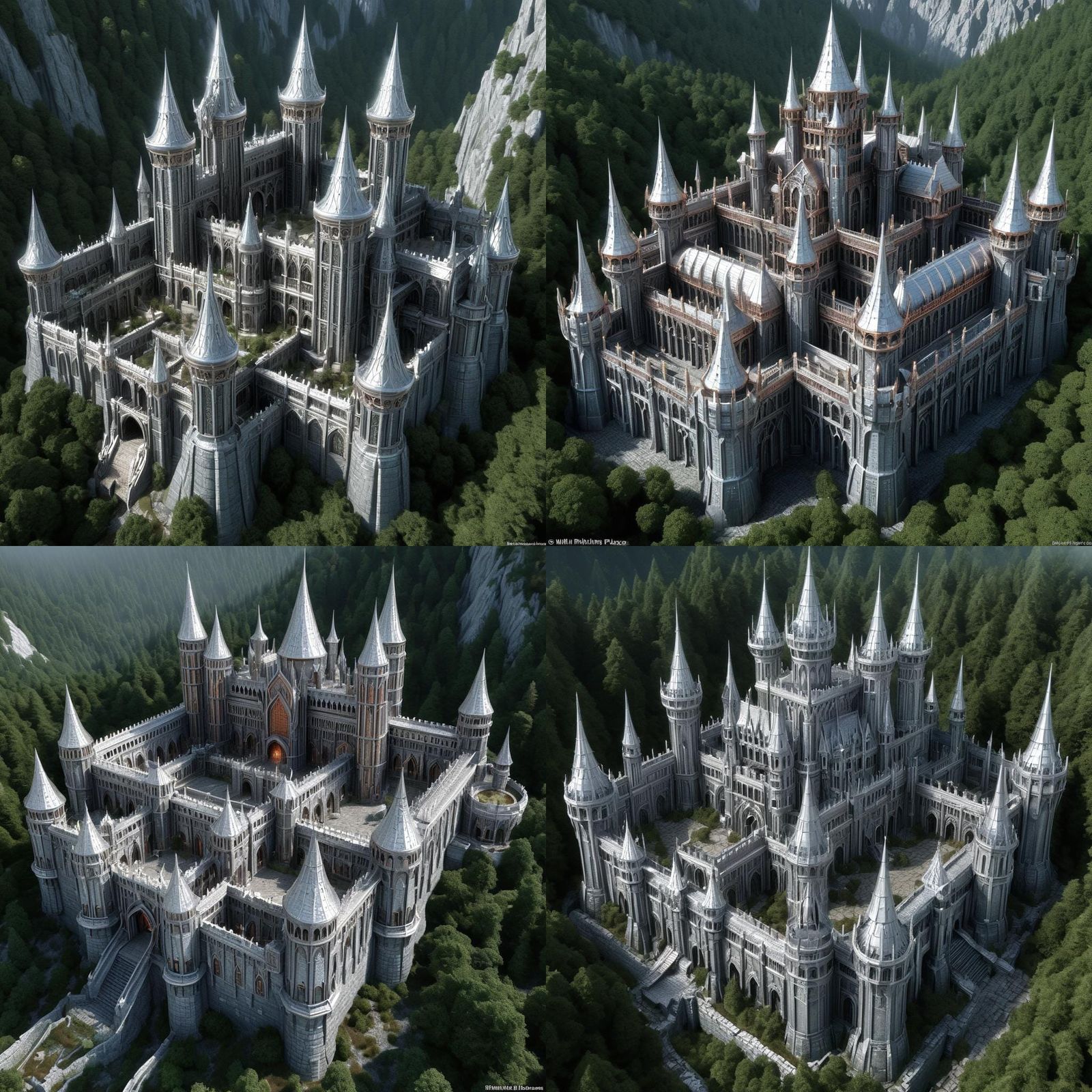 Elven Mithril Castles - AI Generated Artwork - NightCafe Creator