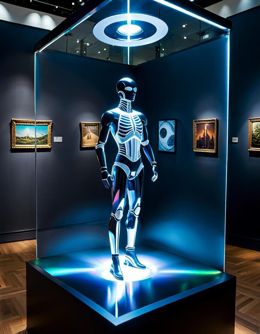 Transparent holographic human body... - AI Generated Artwork ...