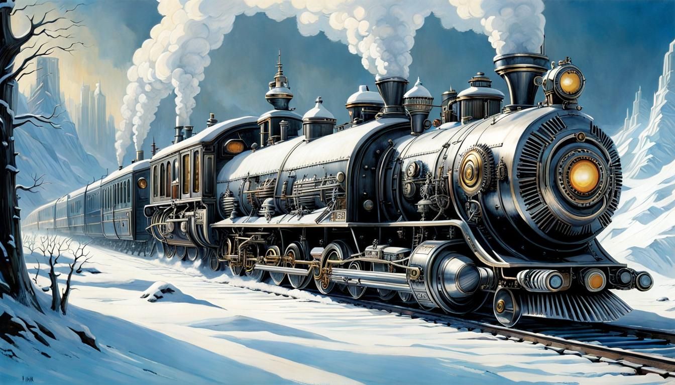 Winter SP Train - AI Generated Artwork - NightCafe Creator