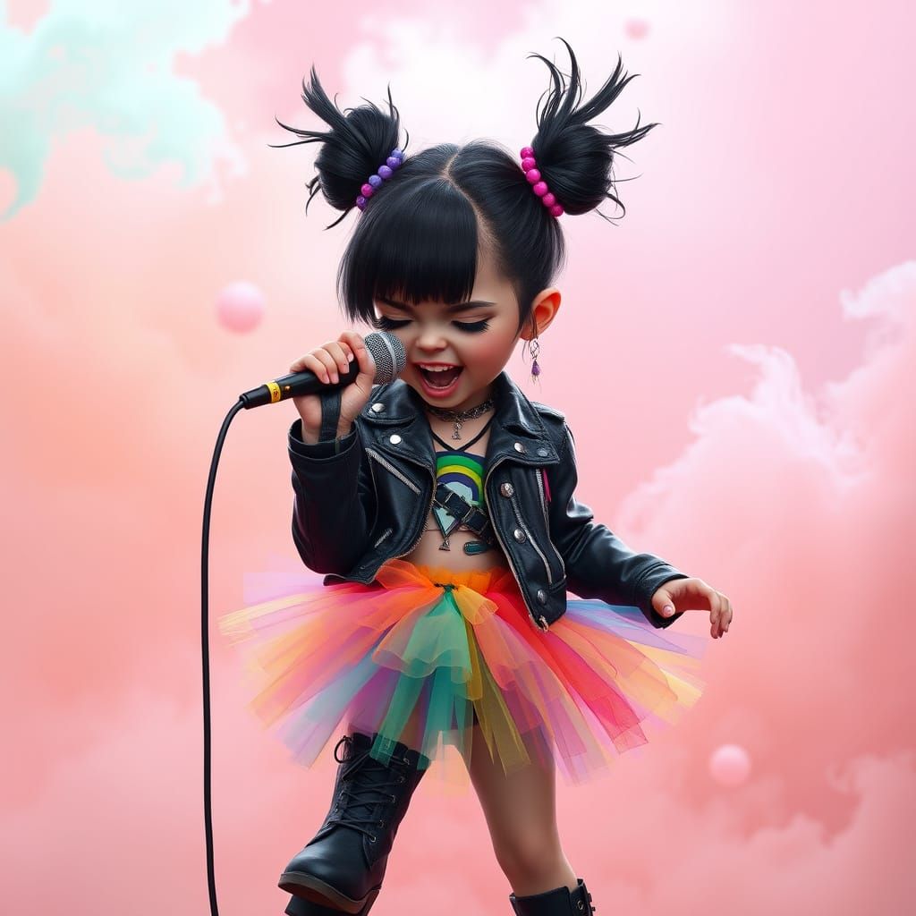 Little singer - Gritty Punk Rock Siren in Whimsical Dreamwor...