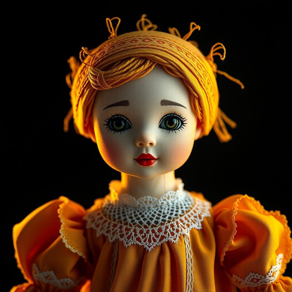 Traditional Lanzarote Island Rag Doll in Vibrant, ... - AI Art