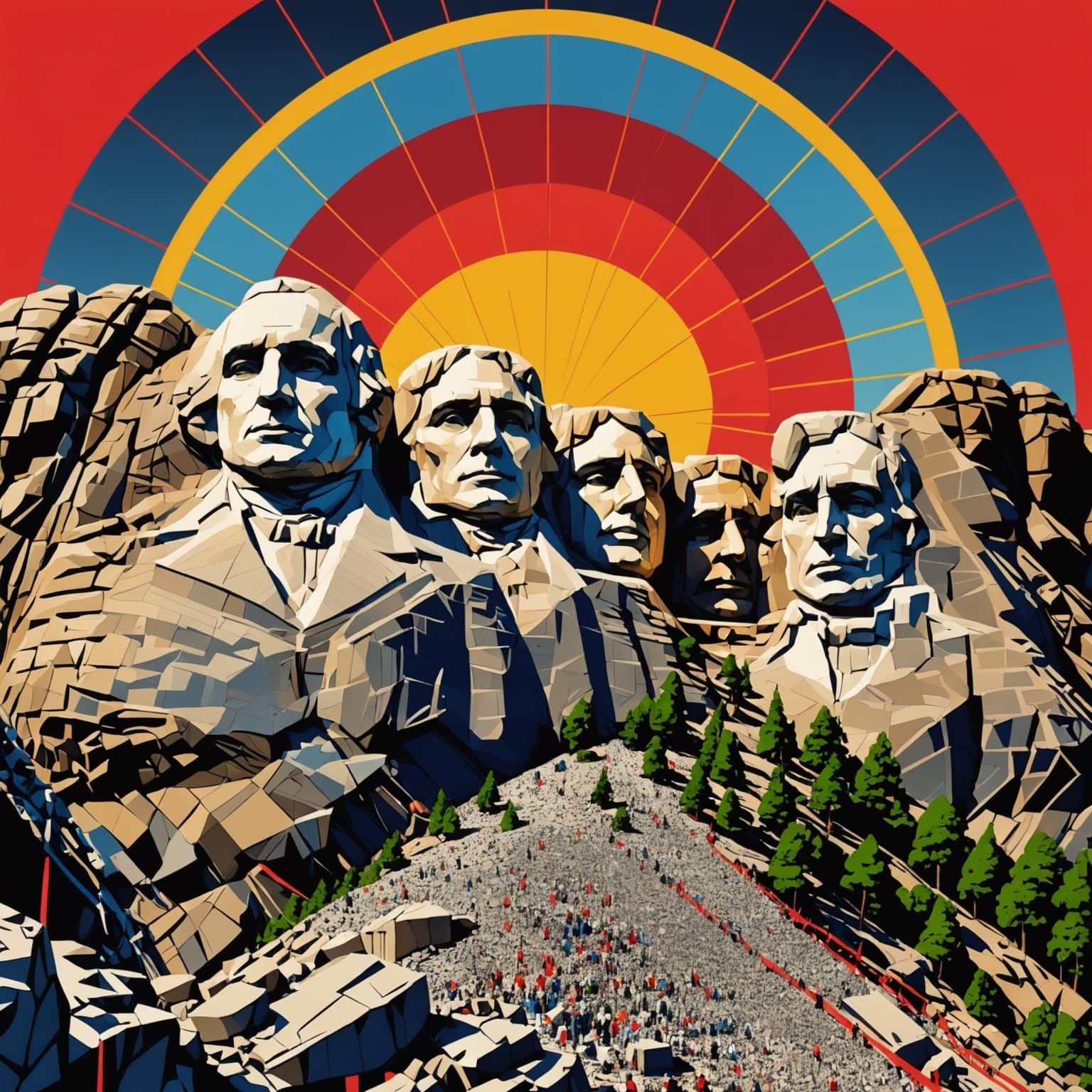 Mount Rushmore crying red tears - Mount Rushmore crying red ...