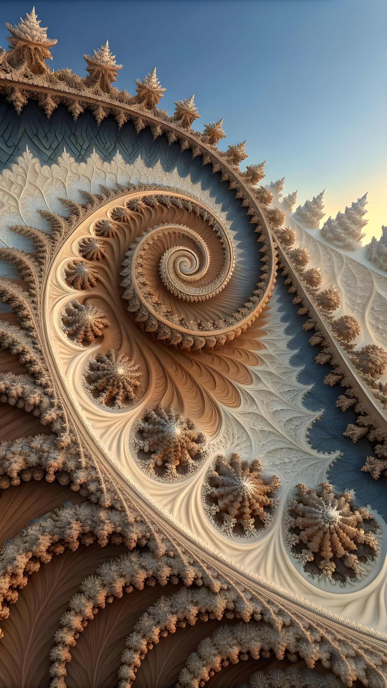 Fractal Landscapes in Hyper-Detailed Cyberspace - AI Art