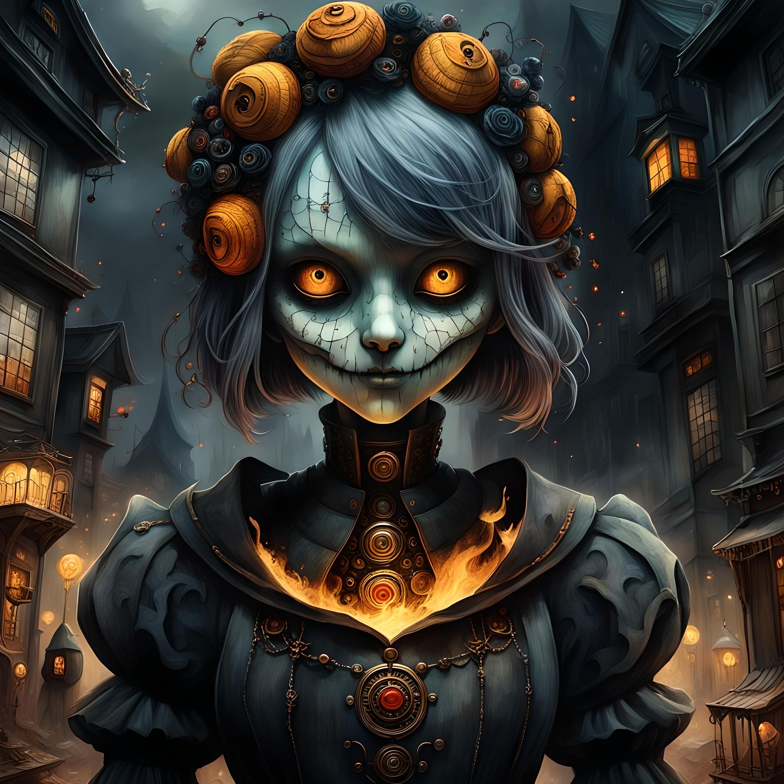 Fire Lady - AI Generated Artwork - NightCafe Creator